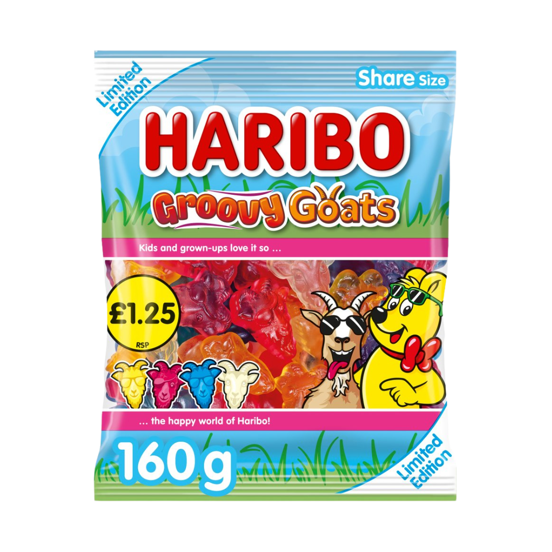 Haribo Groovy Goats (UK) 160g – Willy Wacky Snacks