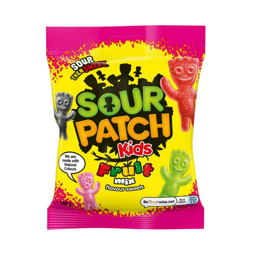 Sour Patch Kids Fruit Mix (UK) 130g – Willy Wacky Snacks