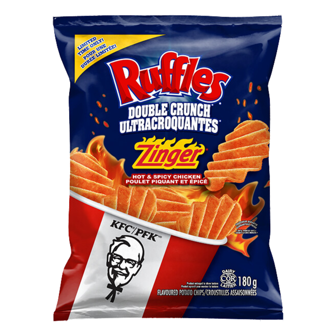 Ruffles KFC Zinger Hot & Spicy Chicken (Canada) 53g – Willy Wacky Snacks