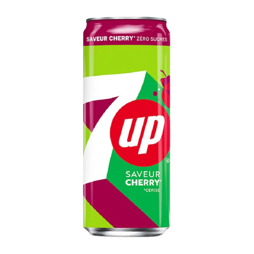 7Up Cherry (France) 330ml – Willy Wacky Snacks
