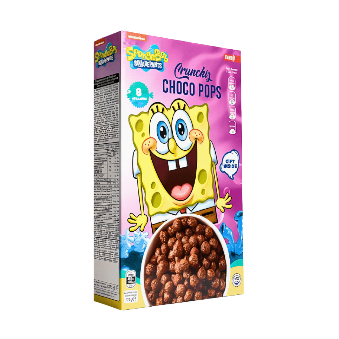 Spongebob Crunchiz Choco Pops (UK) 375g – Willy Wacky Snacks