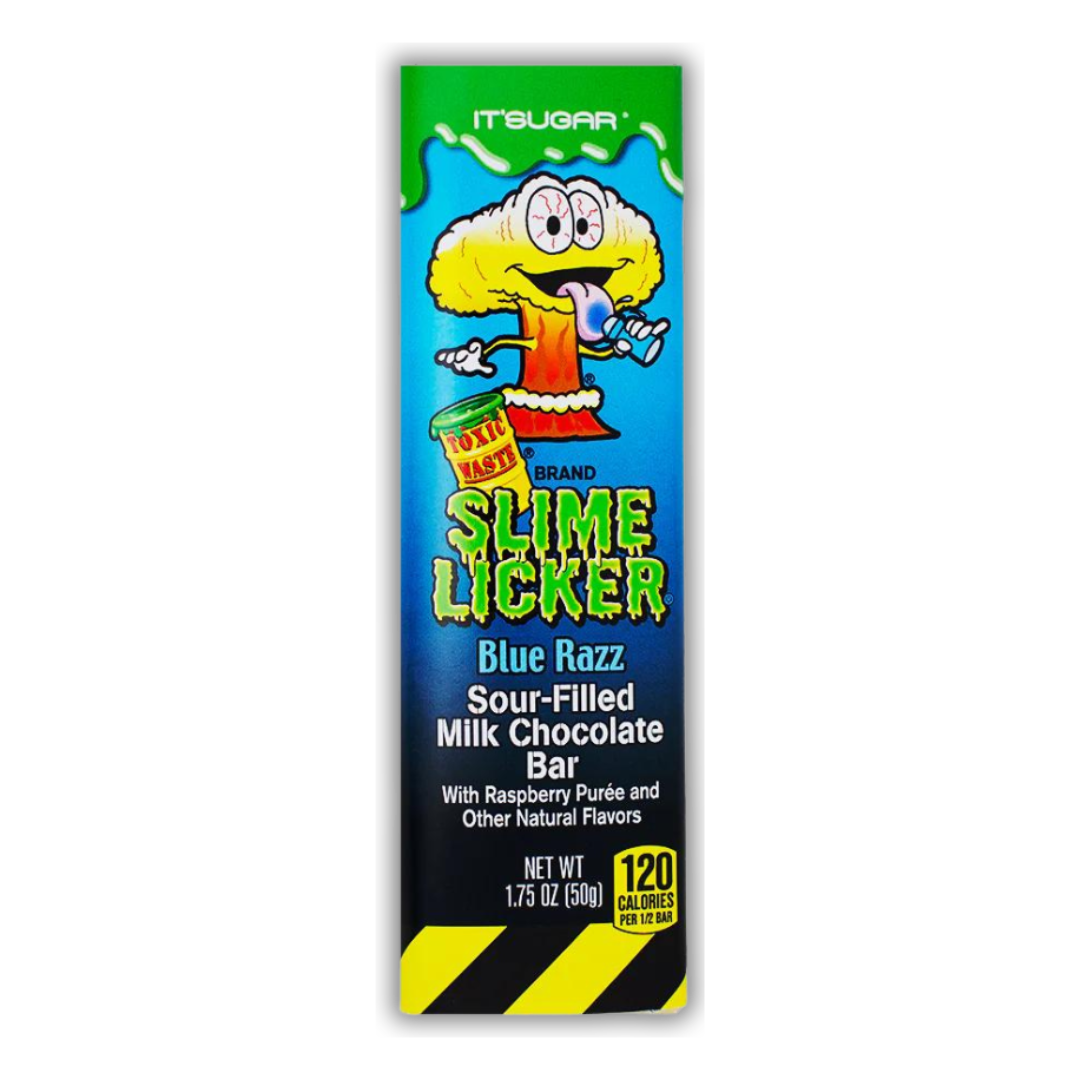 Slime Licker Chocolate Bar Blue Razz – Willy Wacky Snacks