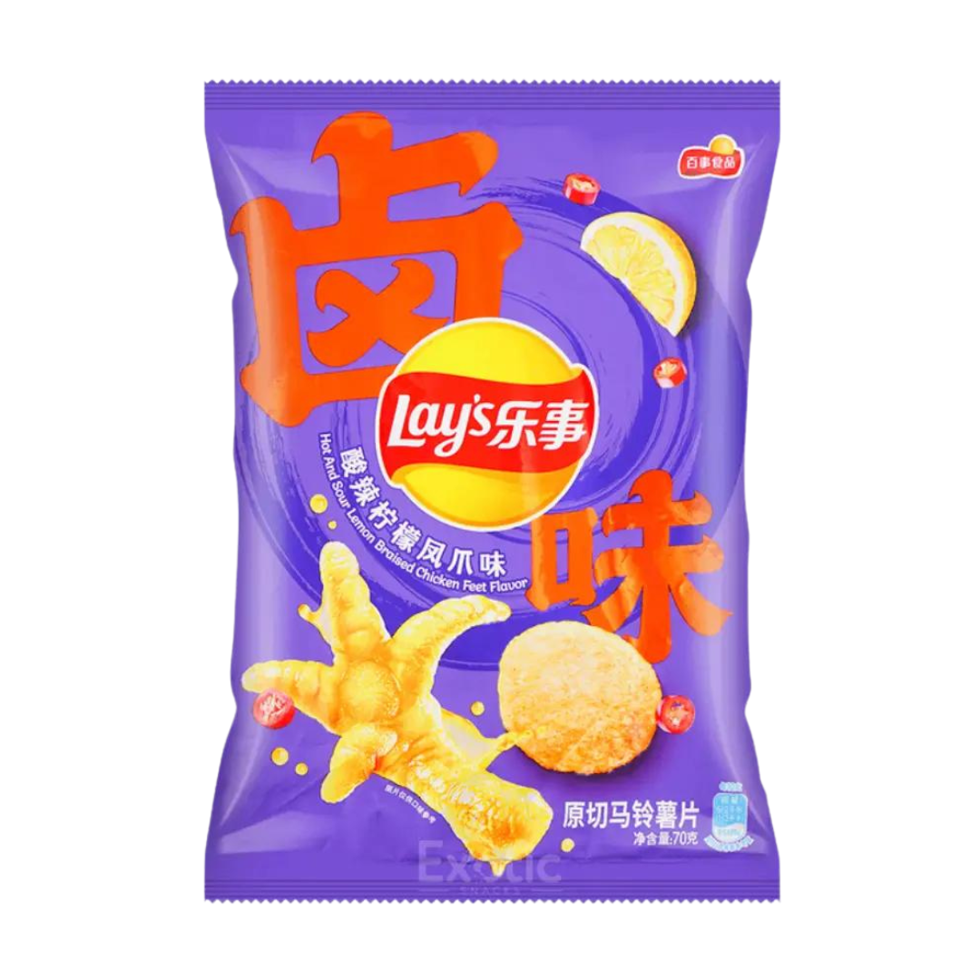 Lays Hot & Sour Lemon Chicken Feet (China) – Willy Wacky Snacks
