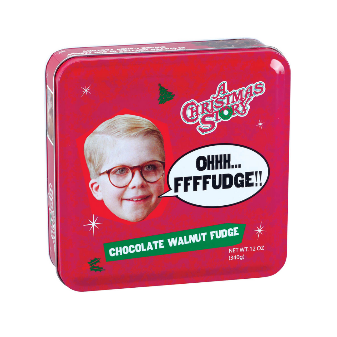 A Christmas Story Chocolate Walnut Fudge Metal Tins – Willy Wacky Snacks