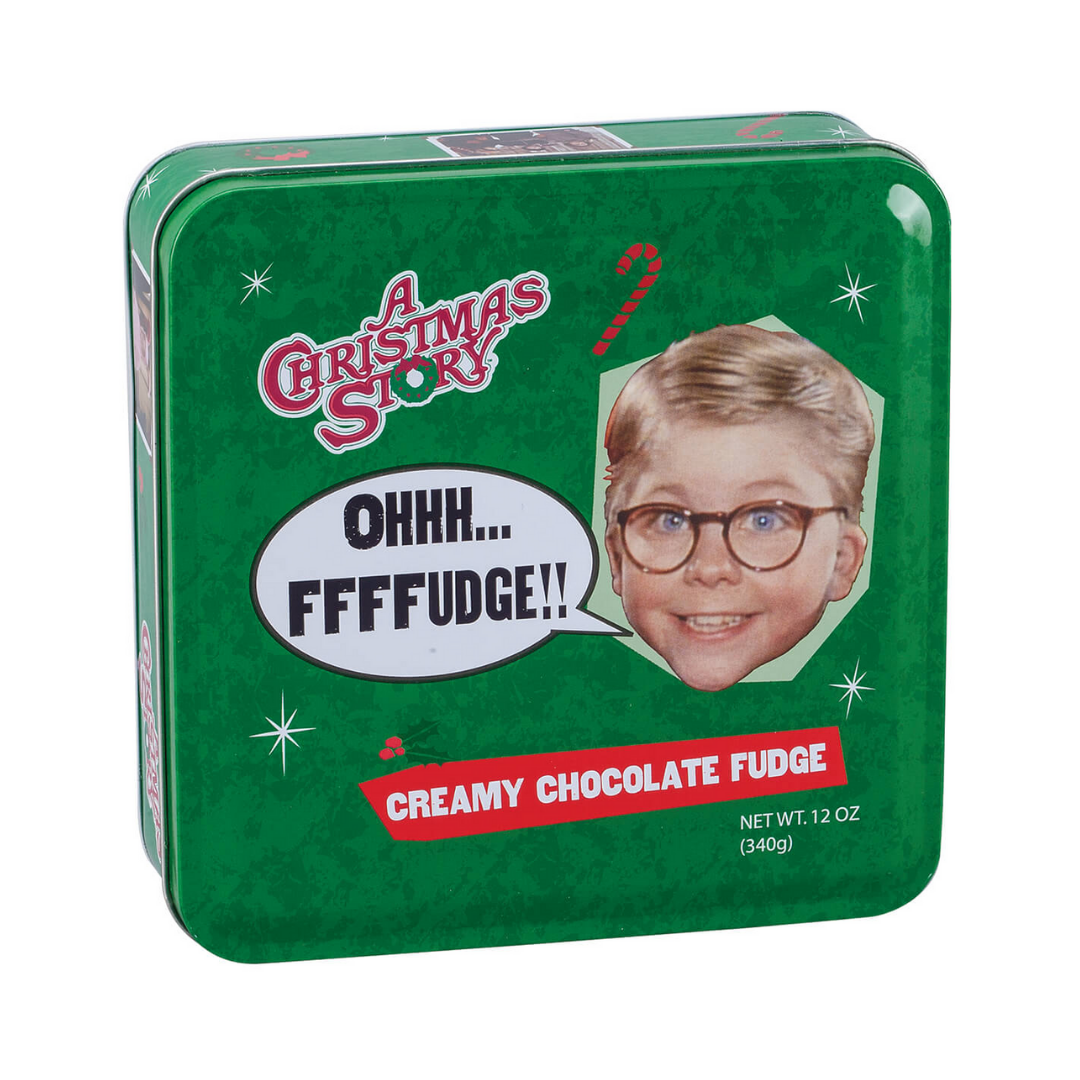 A Christmas Story Creamy Chocolate Fudge Metal Tin – Willy Wacky Snacks