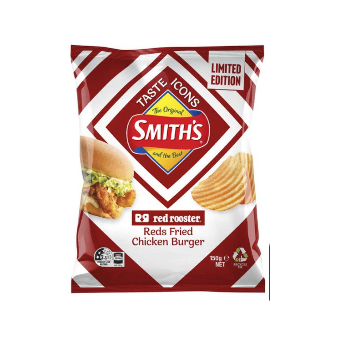 Smith's Red Rooster Fried Chicken Burger (Australia) – Willy Wacky Snacks