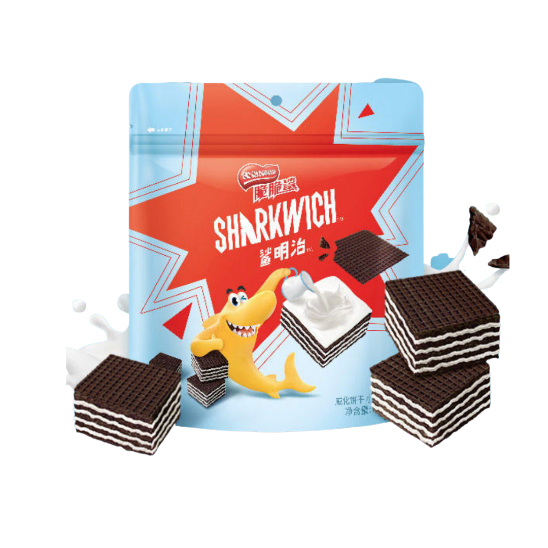 Sharkwich Wafer Bites Milk & Chocolate (China) – Willy Wacky Snacks